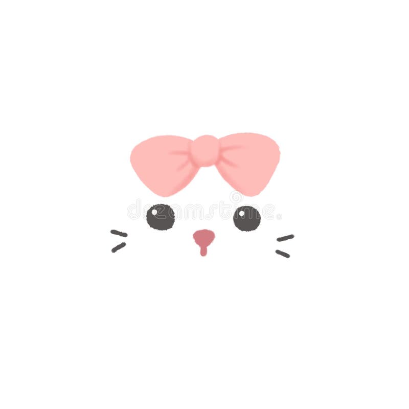 Hand-drawn Rabbit with Pink Ribbon in Doodle Style Stock Illustration ...