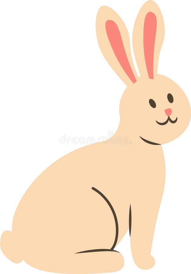 Hand Drawn Rabbit Sitting stock vector. Illustration of cartoon - 360719243
