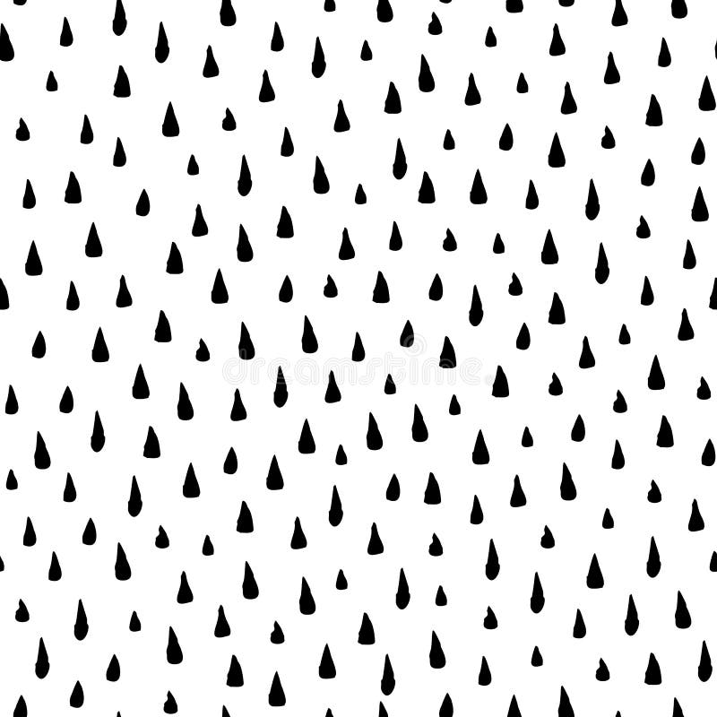 Seamless RAIN Pattern Hand Painted with Ink Brush Strokes Stock Vector ...