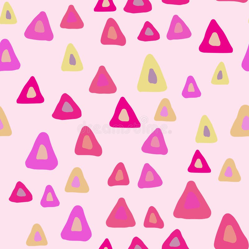 Random Triangle Shapes Seamless Pattern on White Background Stock ...