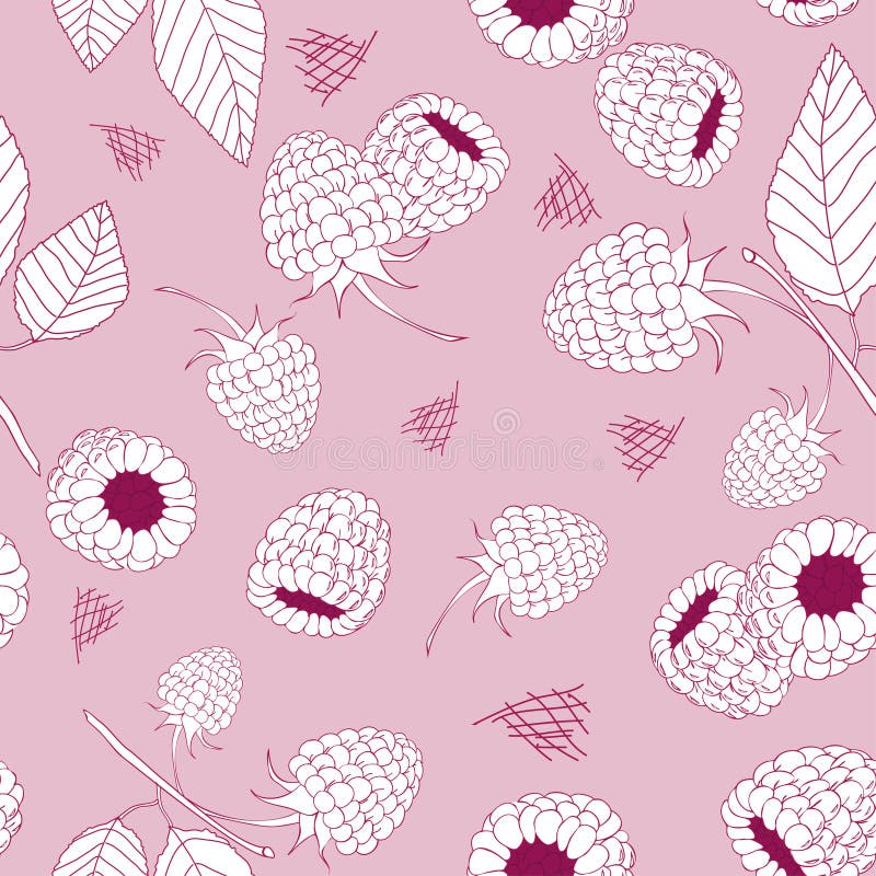 Raspberry Jam Seamless Pattern Stock Vector - Illustration of breakfast ...