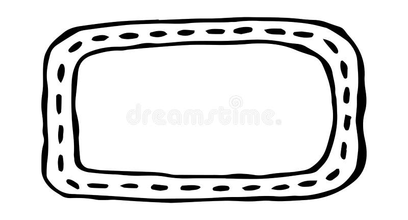 Hand drawn rectangle frame stock vector. Illustration of grunge - 80124508