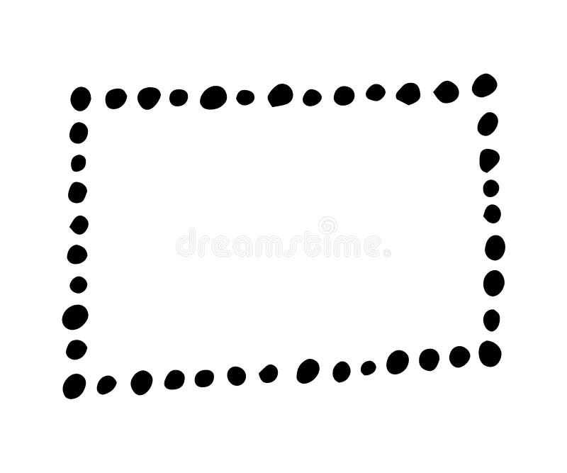 Hand drawn rectangle frame stock vector. Illustration of brush - 80124930