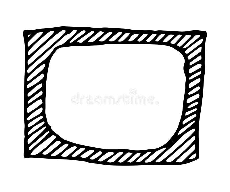 Hand drawn rectangle frame stock vector. Illustration of background ...