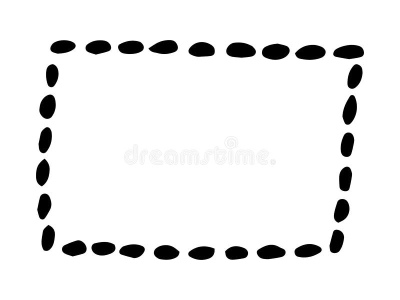 Hand drawn rectangle frame stock vector. Illustration of decoration ...