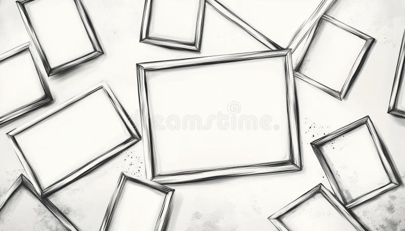Hand-Drawn Rectangles with Felt-Tip Pen Stock Illustration ...