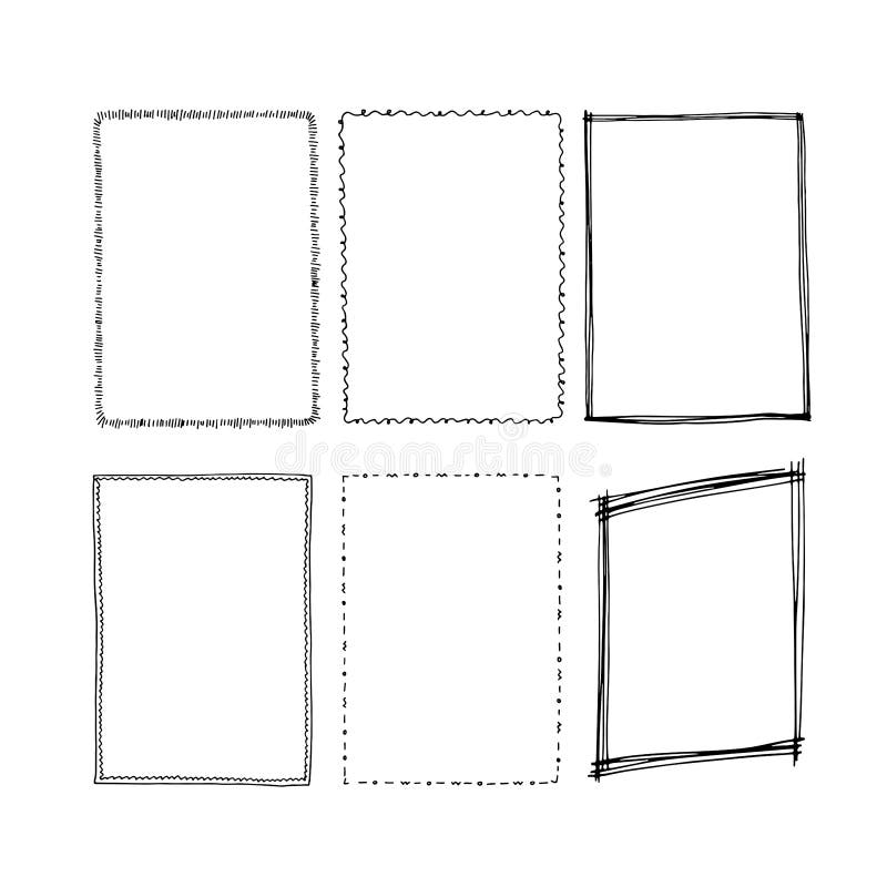 Set of Rectangular Frames Framed by Plants for Posters, Cards ...