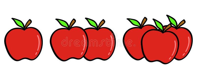 Hand drawn red apple stock vector. Illustration of isolated - 254685110