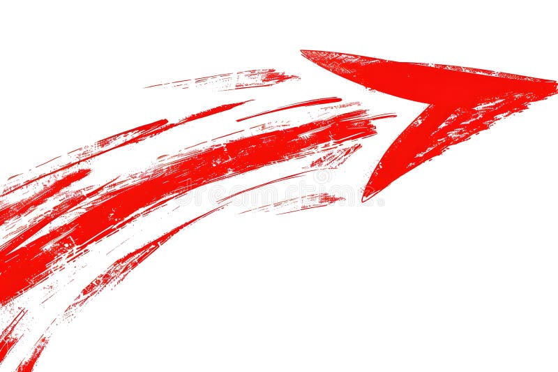 Hand-Drawn Red Arrow Sketch Light Background Stock Illustration ...