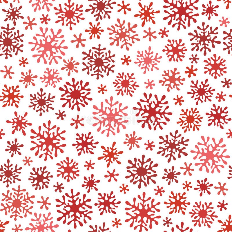 Hand Drawn Red Doodle Seamless Pattern Stock Vector - Illustration of ...