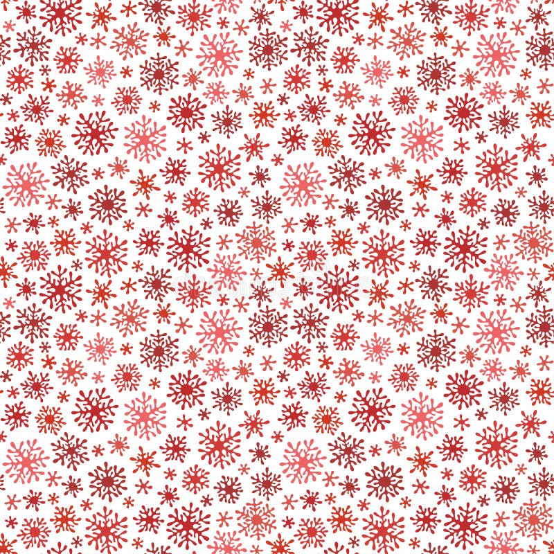 Hand Drawn Red Doodle Seamless Pattern Stock Vector - Illustration of ...