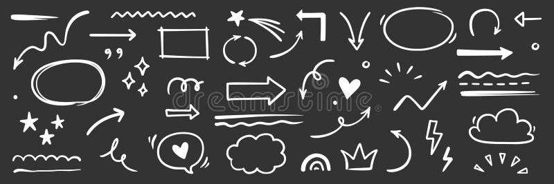 Line Text Highlight, Red Hand Drawn Pen Brush Marker Vector. Line Text ...