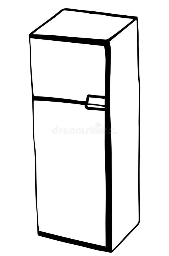 Refrigerator Hand Drawing Sketch Stock Illustrations – 307 Refrigerator ...