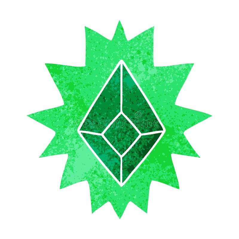 Hand Drawn Retro Cartoon Doodle of a Red Bright Jewel Stock Vector ...