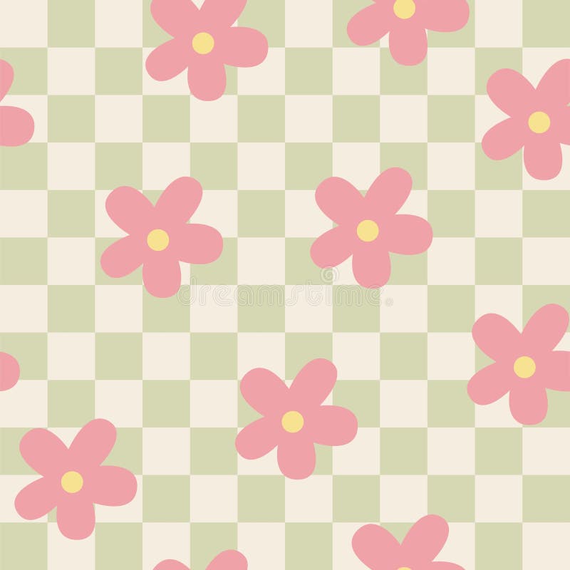 Hand Drawn Retro Floral Seamless Pattern Stock Vector - Illustration of ...