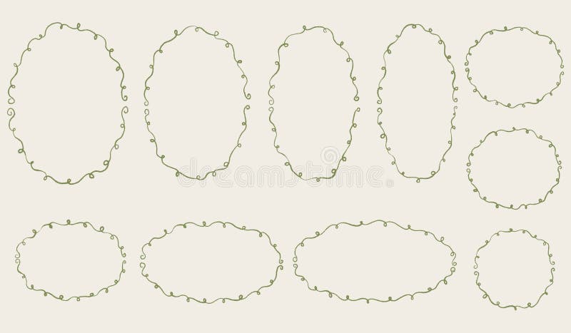 Hand Drawn Retro Frames Set. Chalk Scribble Wavy Borders Collection. Pencil Texture Doodle Frame ...