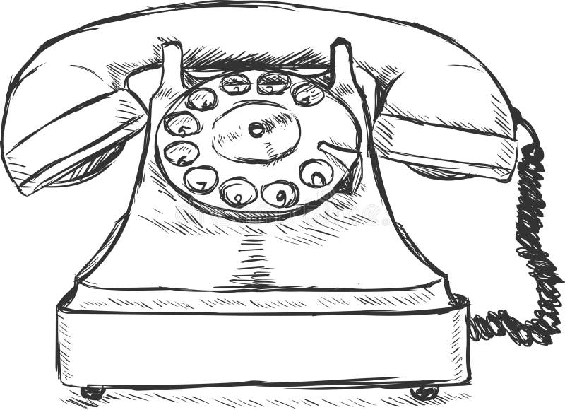 Landline Phone Drawing Stock Illustrations – 516 Landline Phone Drawing ...