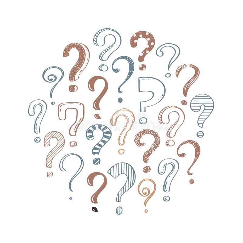 Retro Question Mark with Neon Lights Stock Illustration - Illustration ...