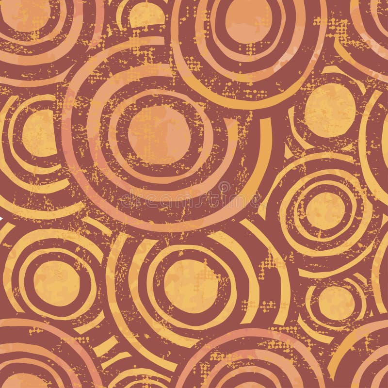 Hand Drawn Retro Shabby Circles Seamless Pattern Stock Vector ...