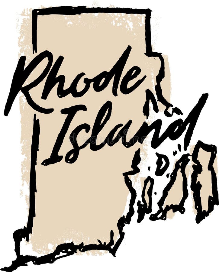 Hand Drawn Rhode Island State Design Stock Vector - Illustration of ...