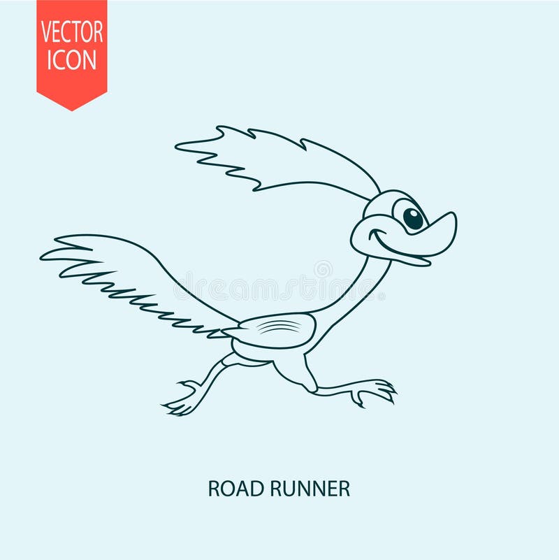 Hand Drawn Road Runner Design Vector Flat Isolated Illustration Stock ...
