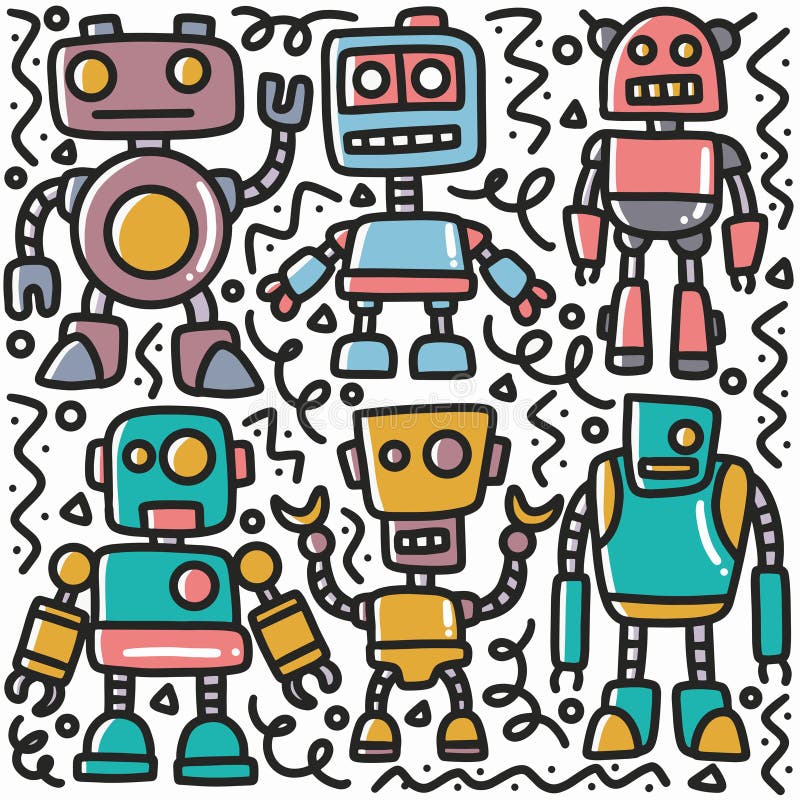 Hand Draw Icons Robot Stock Illustrations – 111 Hand Draw Icons Robot ...