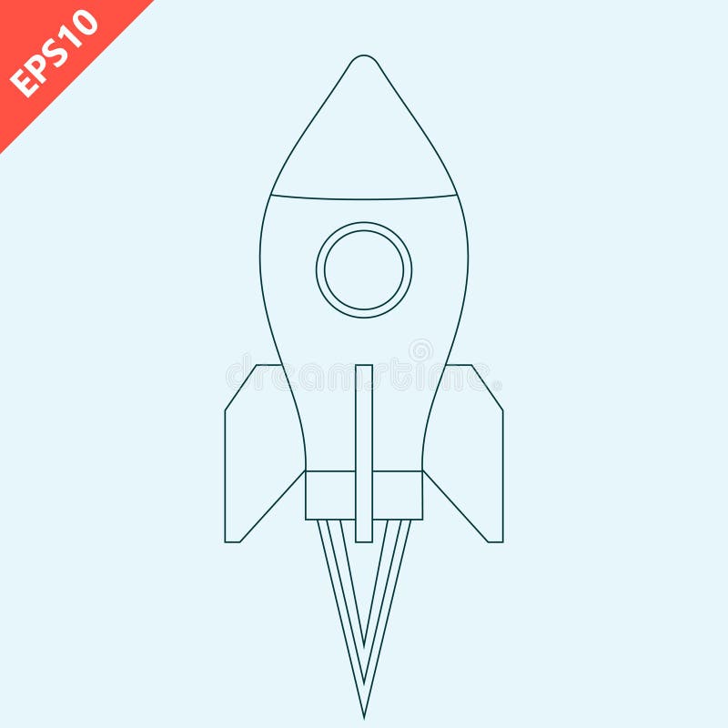 Hand Drawn Rocket Design Vector Flat Isolated Illustration Stock Vector ...