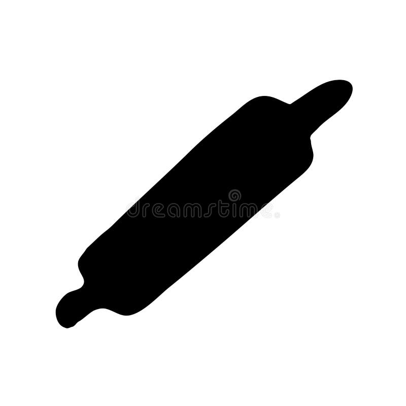Baking Rolling Pin Black White Vector Stock Illustrations – 290 Baking ...