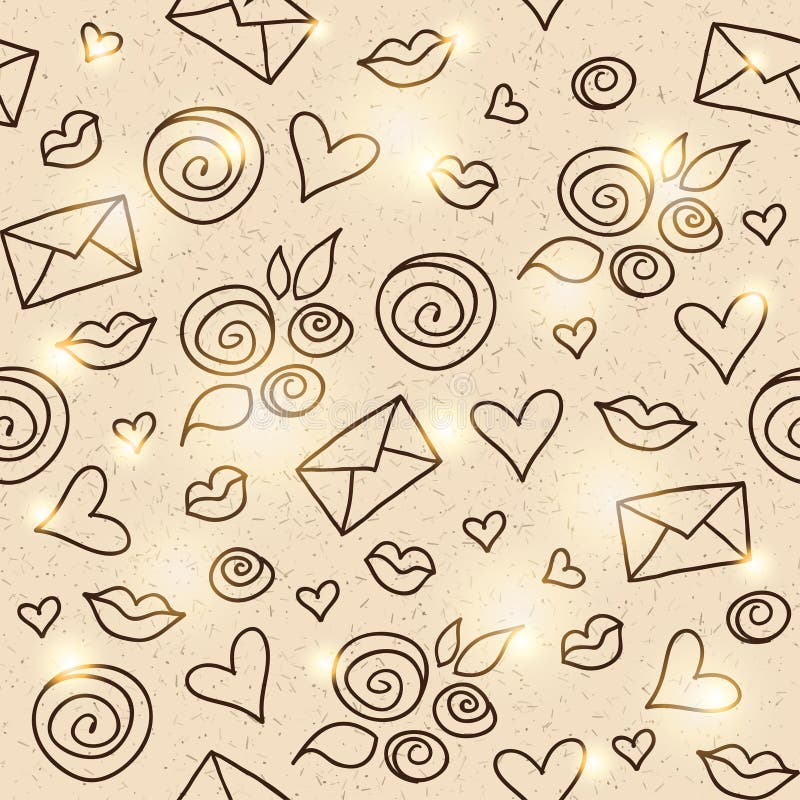 Romantic Pattern, Vector Eps 10 Stock Vector - Illustration of backdrop ...