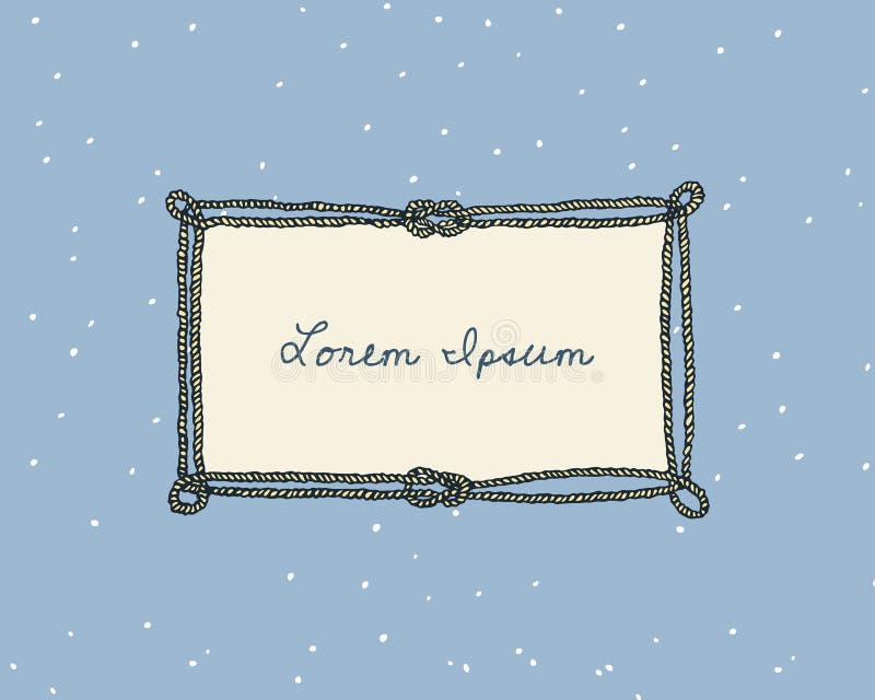 Hand drawn rope frame stock vector. Illustration of kink - 79670859