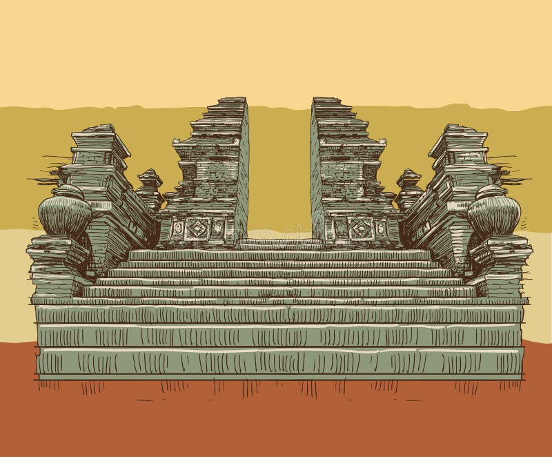 Hand Drawn Royal Gate Vector Illustration Stock Vector - Illustration ...