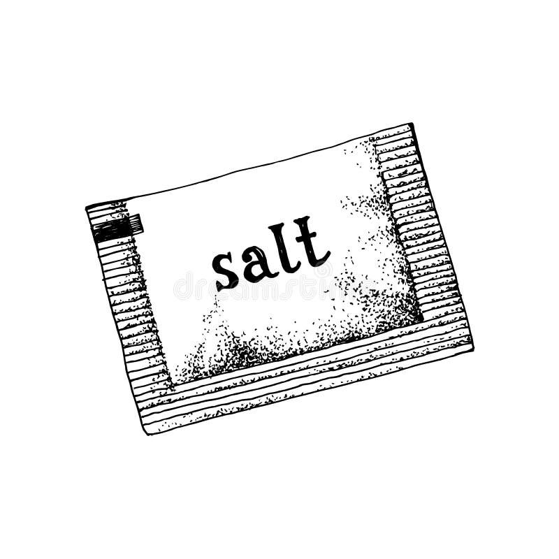 Realistic salt and hand stock vector. Illustration of isolated - 100645373
