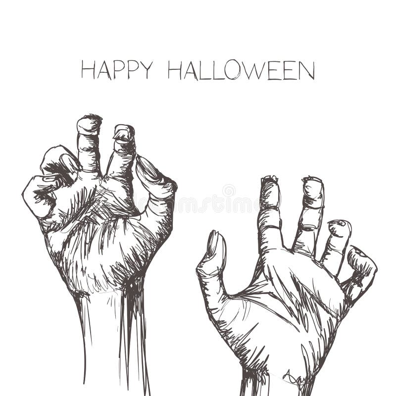 Hand Drawn Scary Zombie Hands Stock Illustrations – 83 Hand Drawn Scary ...