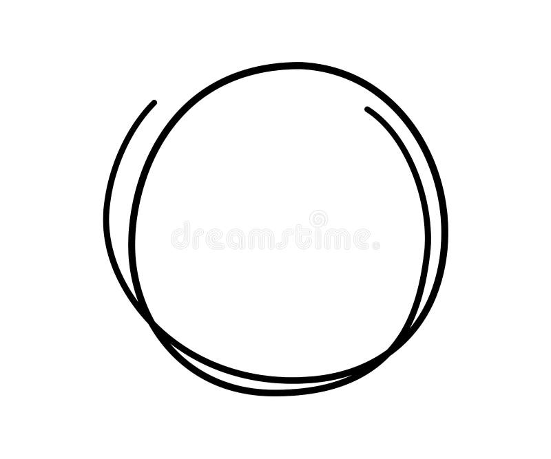 Hand Drawn Scribble Circle. Doodle Sketch Underline. Highlight Circle ...
