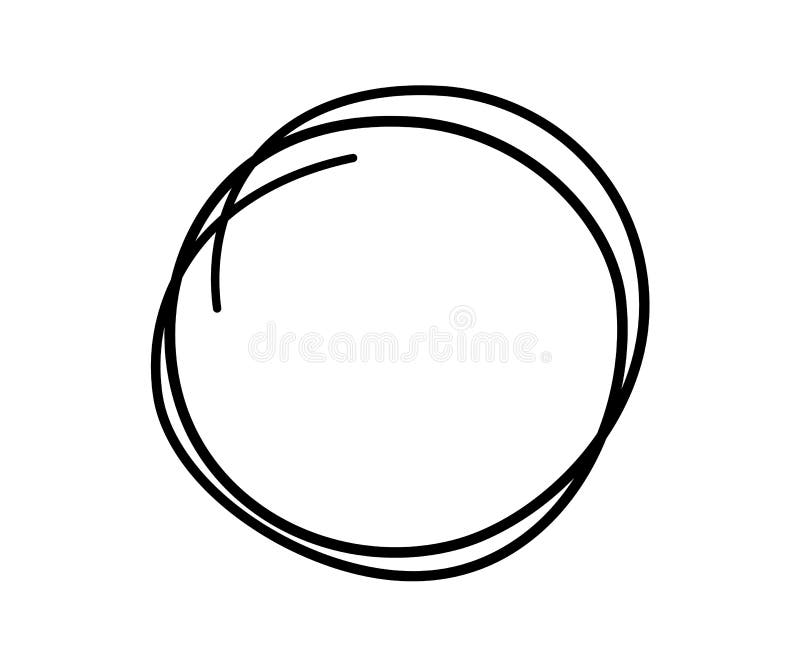 Hand Drawn Scribble Circle. Doodle Sketch Underline. Highlight Circle ...