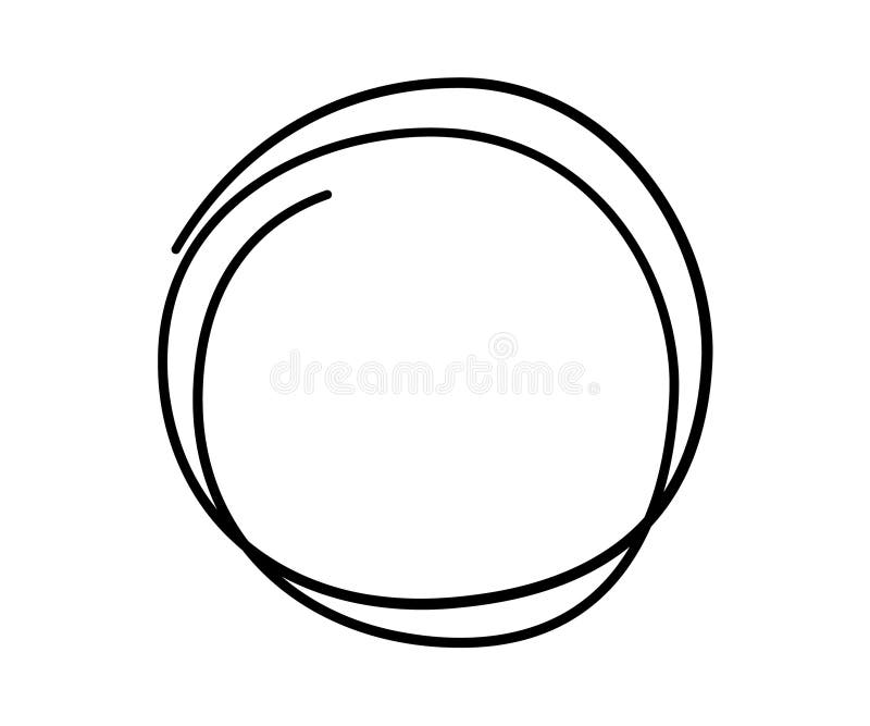Hand Drawn Scribble Circle. Doodle Sketch Underline. Highlight Circle ...