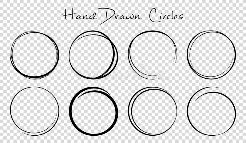 Hand Drawn Scribble Circles Set - Different Vector Illustrations ...