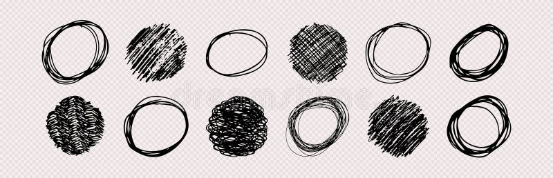 Hand Drawn Scribble Circles Stock Vector - Illustration of line, scratch: 317559408