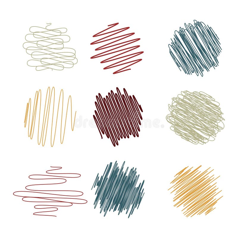 Hand Drawn Scribble Doodle Sketch Element Pencil Art Design Stock ...