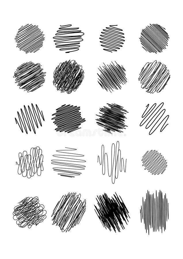 Hand Drawn Scribble Doodle Sketch Element Pencil Art Design Stock ...