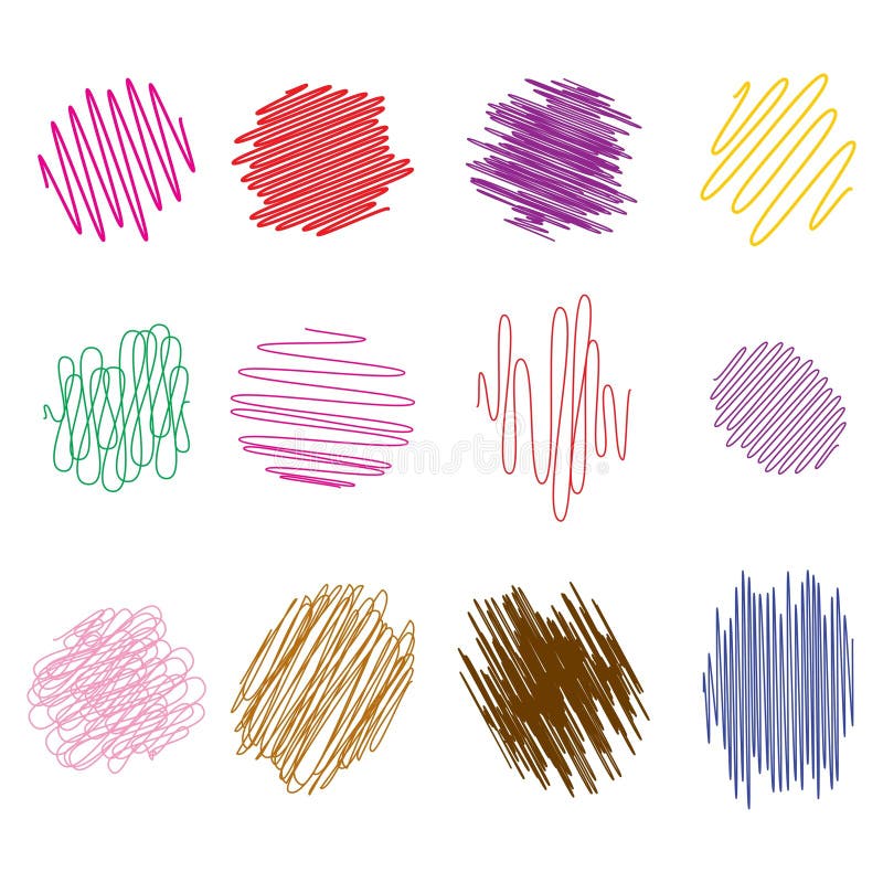 Hand Drawn Scribble Doodle Sketch Element Pencil Art Design Stock ...