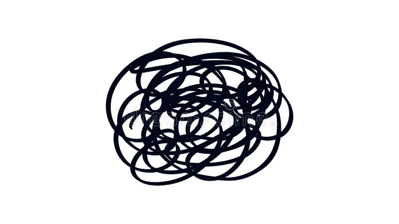 Scribble Doodle Frame, Hand Drawn Stop Motion Animation on a White ...