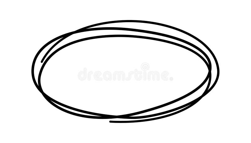 Hand Drawn Scribble Oval. Doodle Sketch Underline. Highlight Circle ... Hand Drawn Scribble Oval. Doodle Sketch Underline. Highlight Circle ...