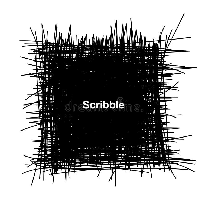 Square scribble stock vector. Illustration of shadow, doodle - 8111178