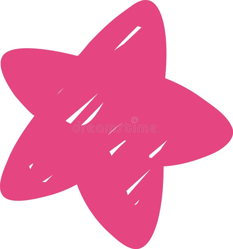 Hand Drawn Scribble Star stock vector. Illustration of arrow - 353252191