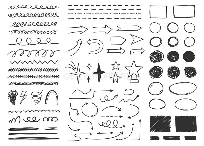 Hand Drawn Scribbles stock illustration. Illustration of sketch - 377896828