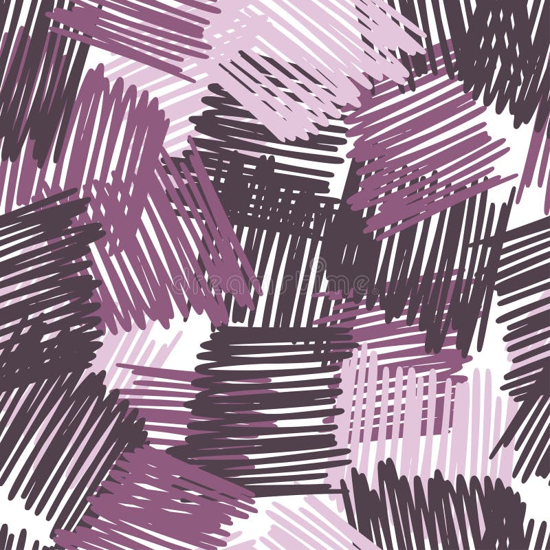Hand Drawn Scribbles Seamless Pattern. Abstract Pencil Strokes Line ...