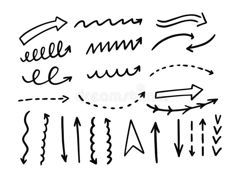 Script Arrows Stock Illustrations – 745 Script Arrows Stock ...