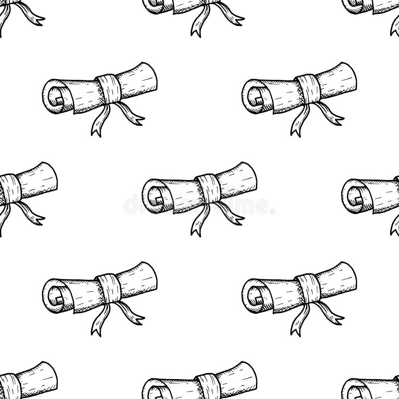 Hand Drawn Scroll Doodle. Sketch Style Icon. Decoration Element ...