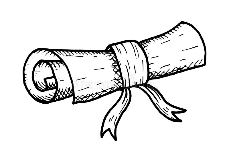 Hand Drawn Scroll Doodle. Sketch Style Icon. Decoration Element ...